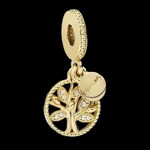 Linx | Jewelry | Gold Family Tree Dangle Charm | Poshmark